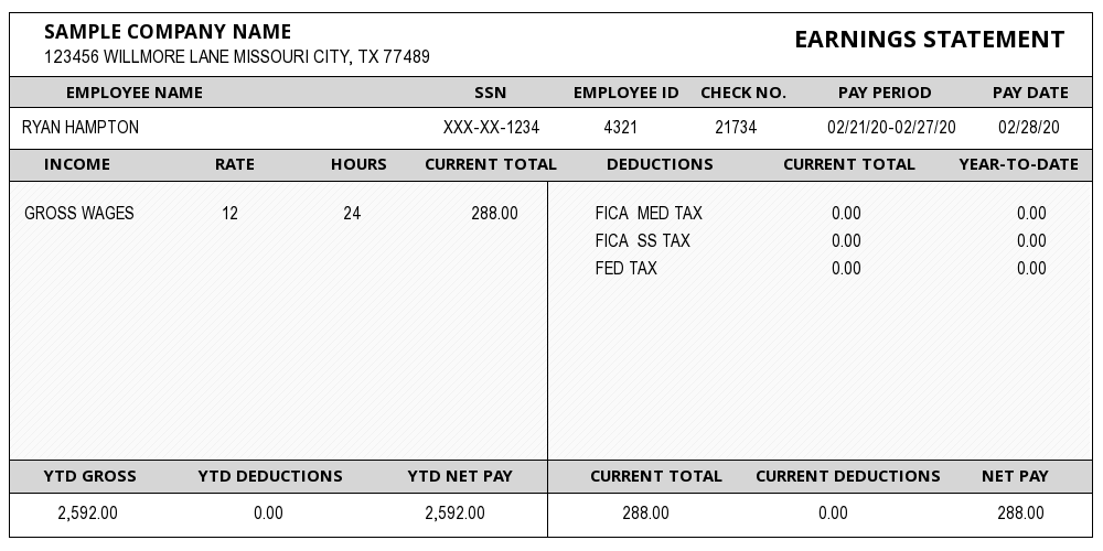 Paystubs For Self Employed Pay Stub Generator Pay Stubs