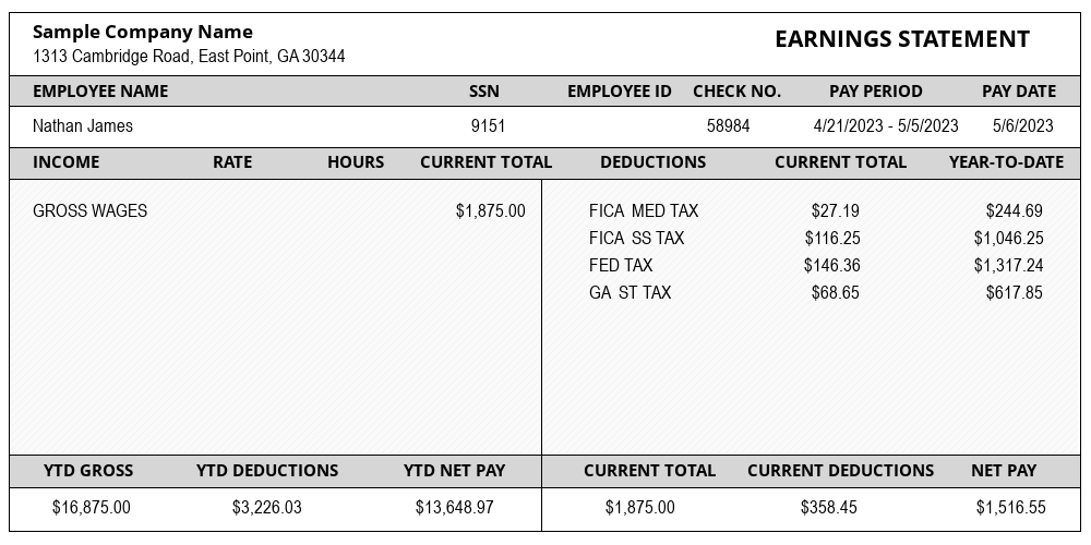 Paystub Generator